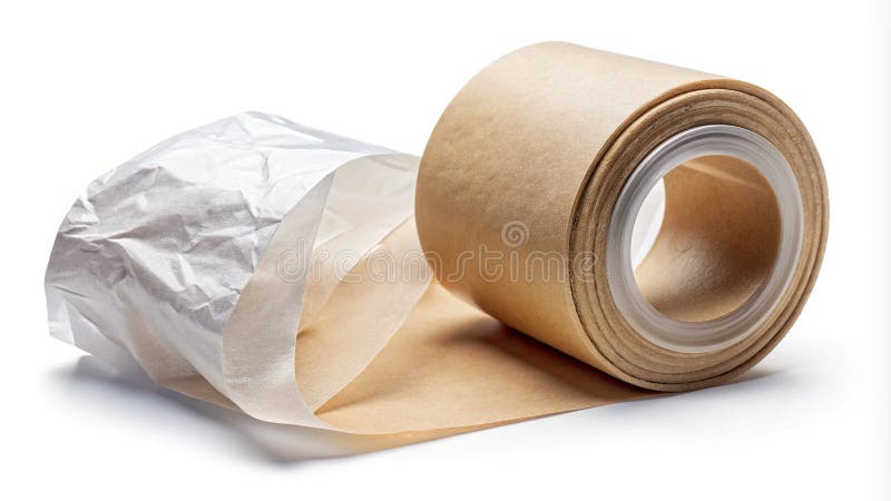 Blank Printable Paper Template on Curled Adhesive Tape Roll Ready for ...