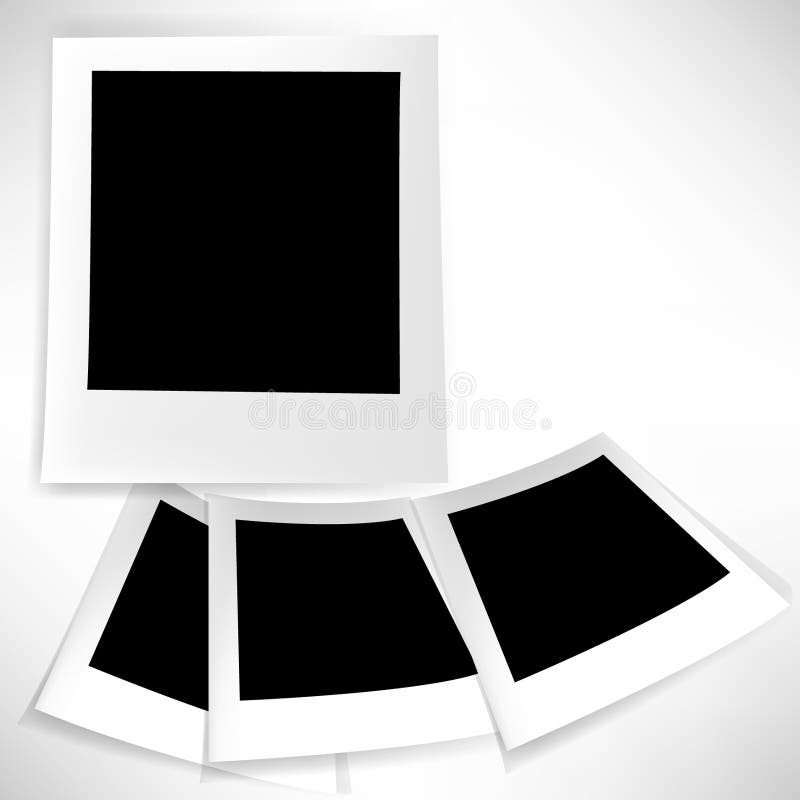 Blank printed photo set stock vector. Illustration of frame - 22439377