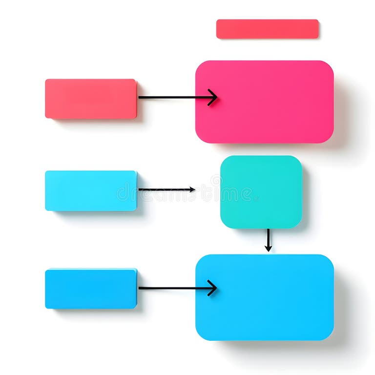 Blank process flow chart stock illustration. Illustration of report ...