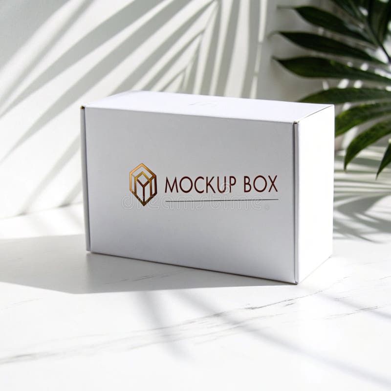 Mockup Box Design Isolated on White Background Stock Illustration ...
