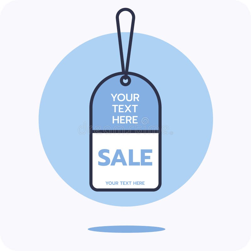 Blank Product Labels with String, Illustratio Flat Design. Stock Vector ...