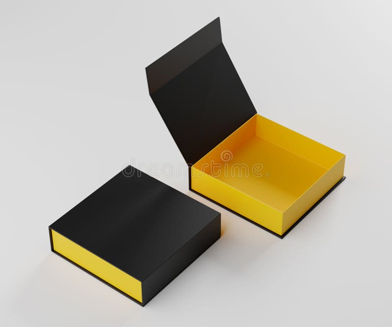 Blank Product Packaging Box for Mockups Open and Closed - 3D ...
