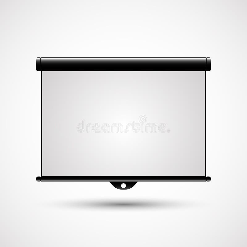 3d Blank Projection Screen Template Stock Vector - Illustration of ...