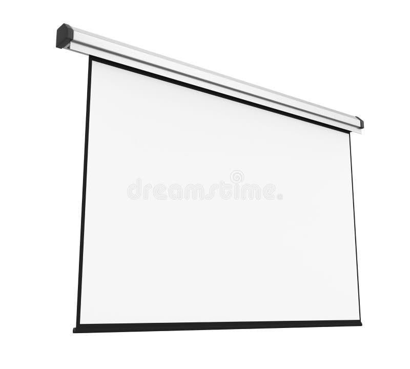 Blank Projector Screen Isolated Stock Illustration - Illustration of ...