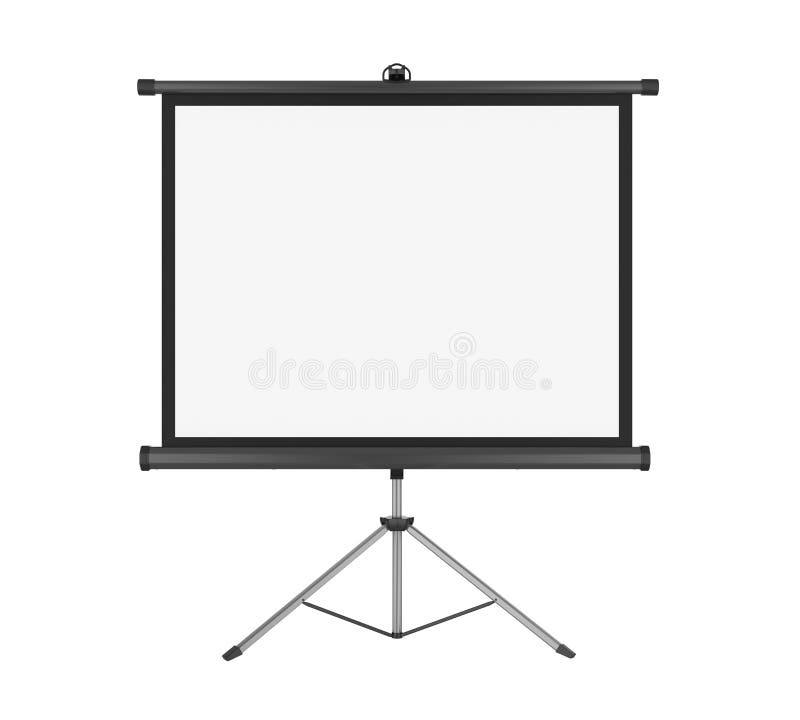 Blank Projector Screen Isolated for Presentation in Business of Stock ...