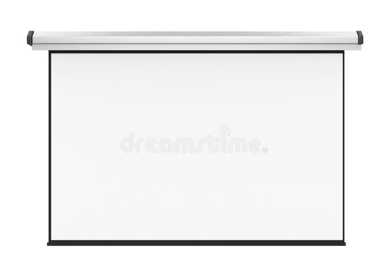 Blank Projector Screen Isolated Stock Illustration - Illustration of ...