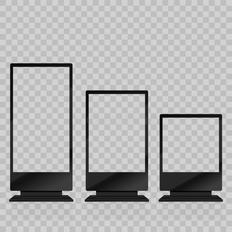 Blank Promo Stand with LCD Screen. Mock Up Stock Illustration ...