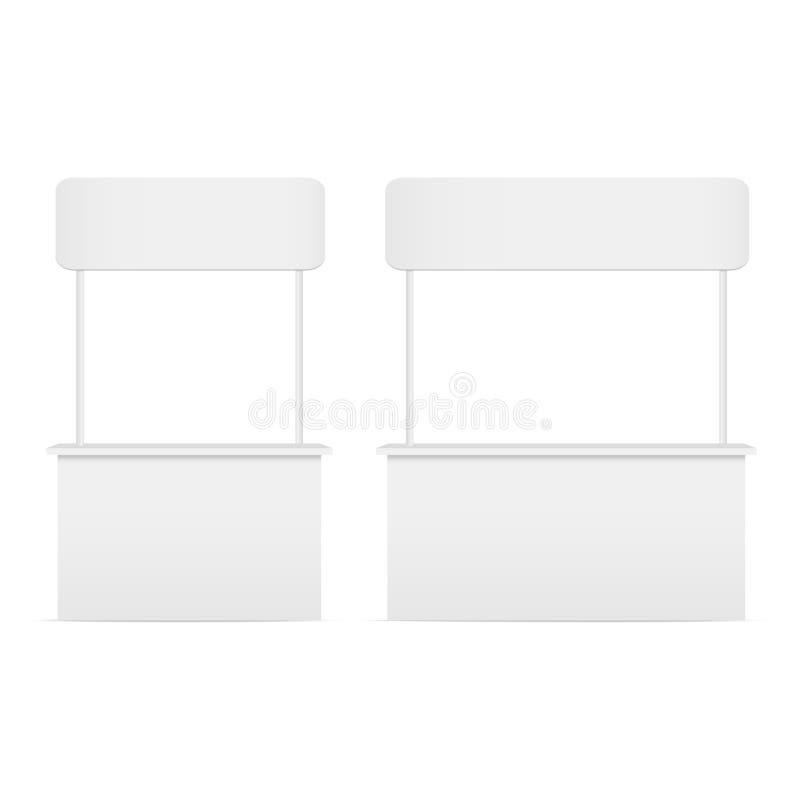 Blank Promotion Stand on a White Background. Vector Illustration. Stock ...