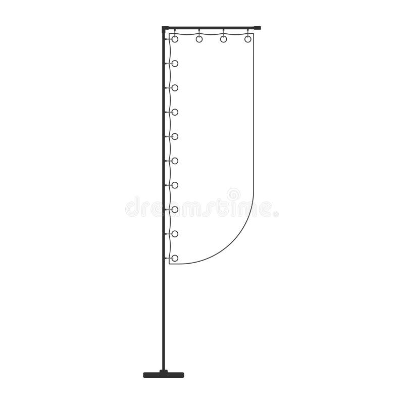 Blank Promotional Feather Flags Stock Vector - Illustration of blank ...