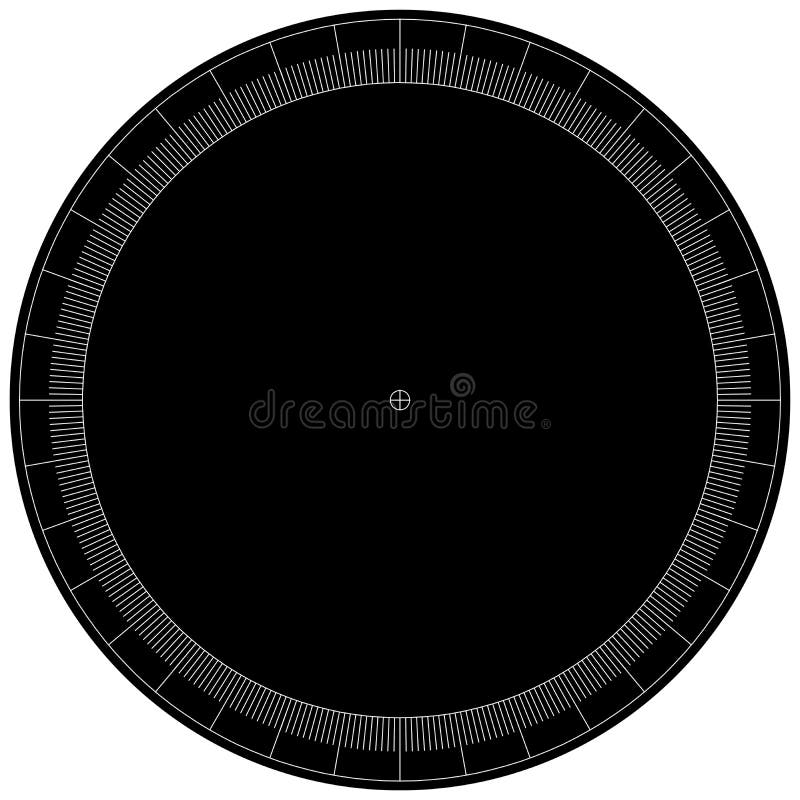 Blank Protractor - Actual Size Graduation Isolated on Background Vector ...