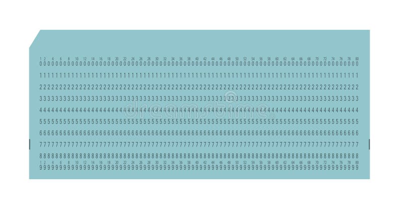 Blank Punch Card for Electronic Calculated Data Processing Machines ...