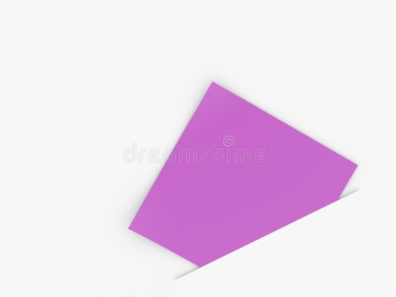 Blank Purple Note Paper Concept Isolated Stock Illustration ...