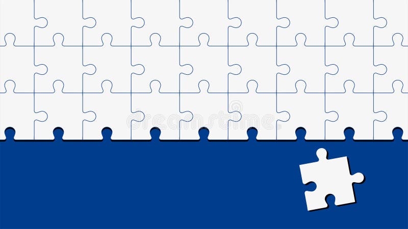 Blank Puzzle with Single Piece Awaiting Placement Stock Illustration ...