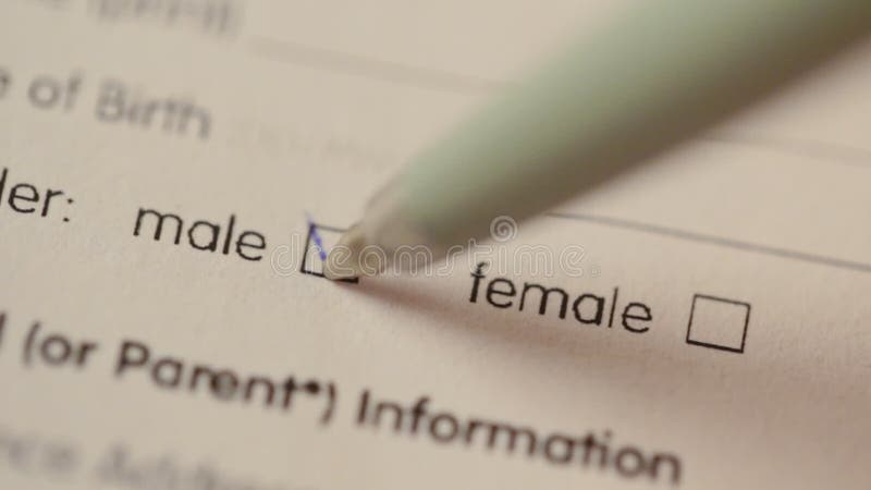 Blank Questionnaire with Gender Choice Check Boxes Stock Video - Video ...