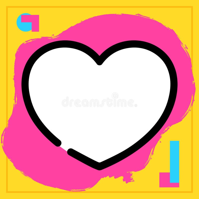 Blank Quote Frame Template. Empty Heart Shape with Space for Text Stock ...