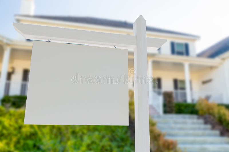 Blank Real Estate Sign stock image. Image of home, offer - 3343105