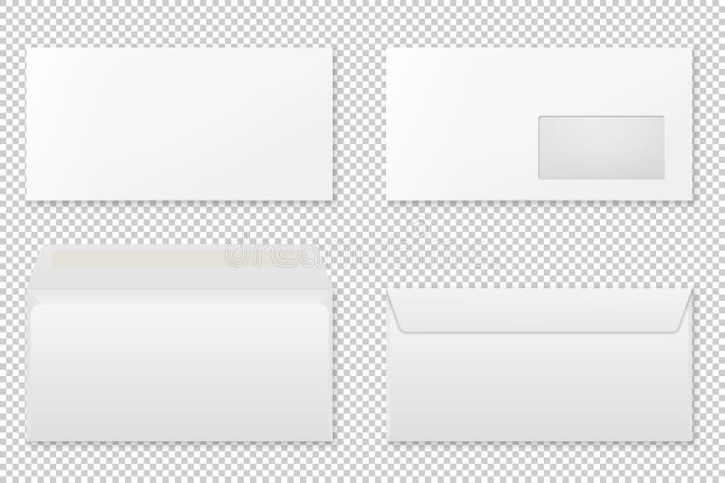 Blank Realistic Envelope Set. Vector Mockup. Stock Vector ...