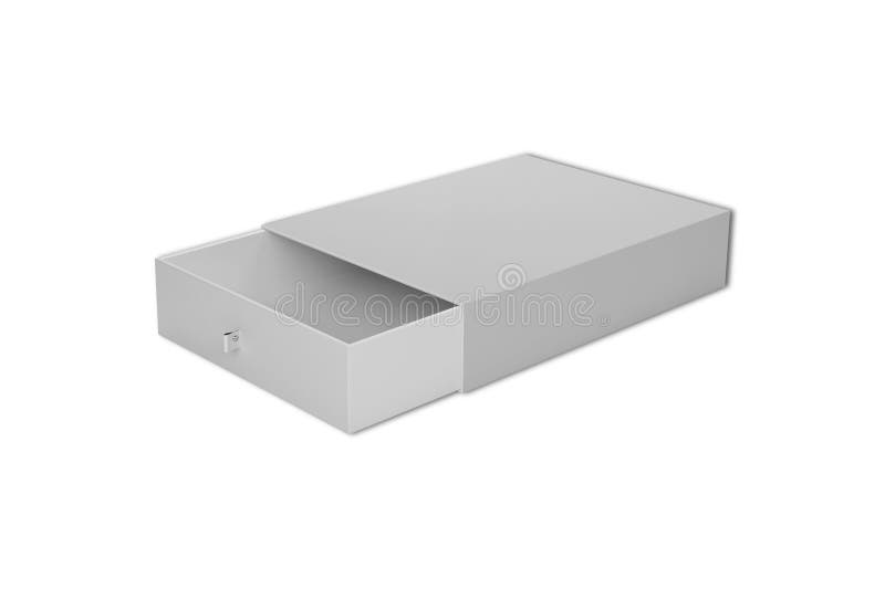Blank Realistic Packaging Cardboard Sliding Open Gift Box Mockup on a ...