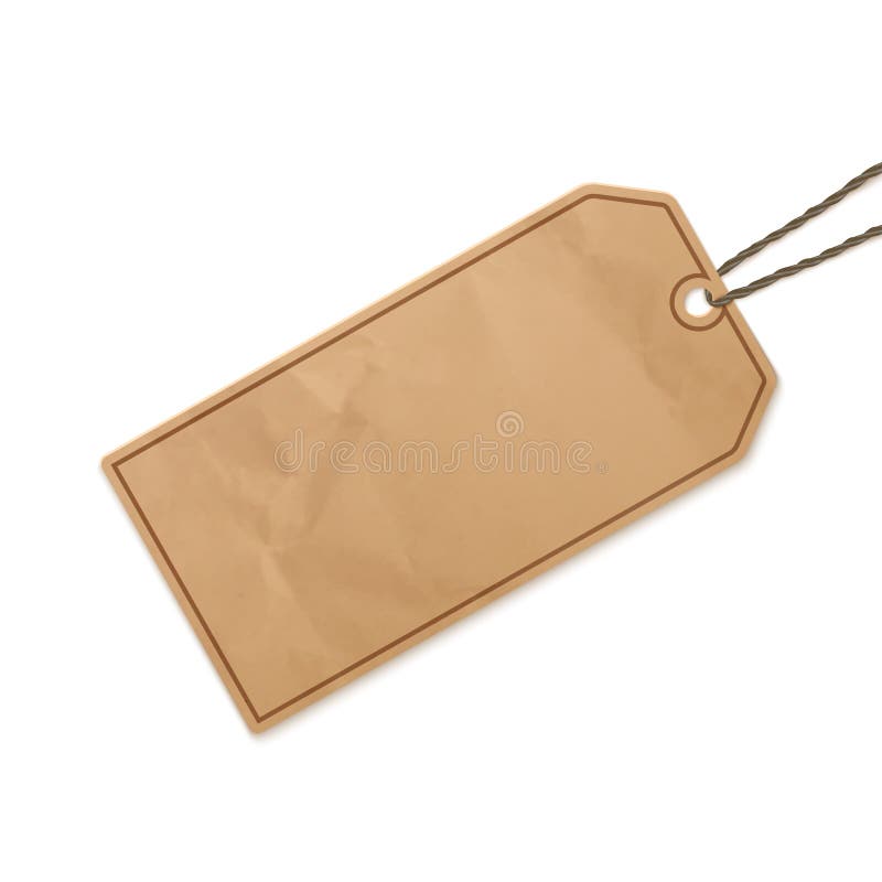 Blank Realistic Paper Vintage Price Tag Stock Vector - Illustration of ... Blank Realistic Paper Vintage Price Tag Stock Vector - Illustration of ...