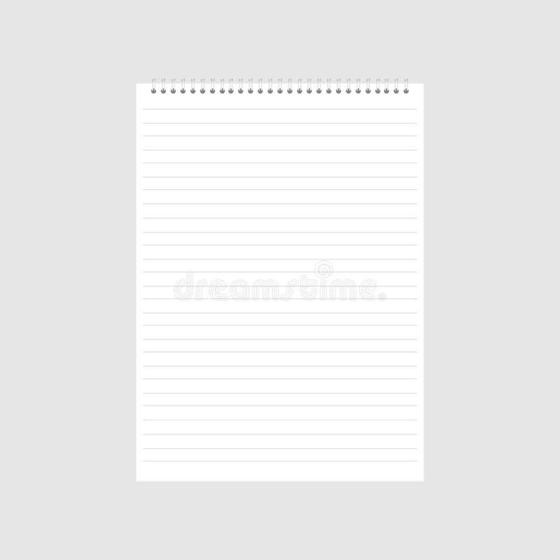 Blank Realistic Spiral Notepad Notebook Icon. Vector Illustration Eps ...