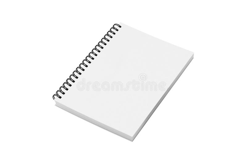 Blank Realistic Spiral Notepad Notebook Isolated on Background. Closed ...
