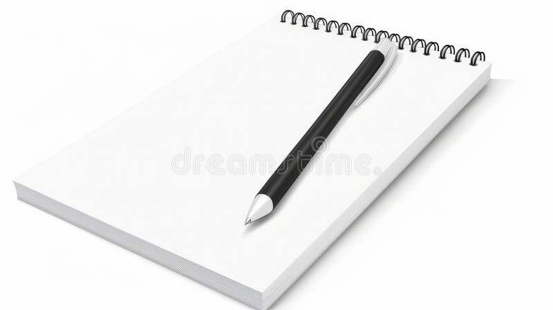 Blank Realistic Spiral Notepad Notebook Isolated on White Stock Photo ...