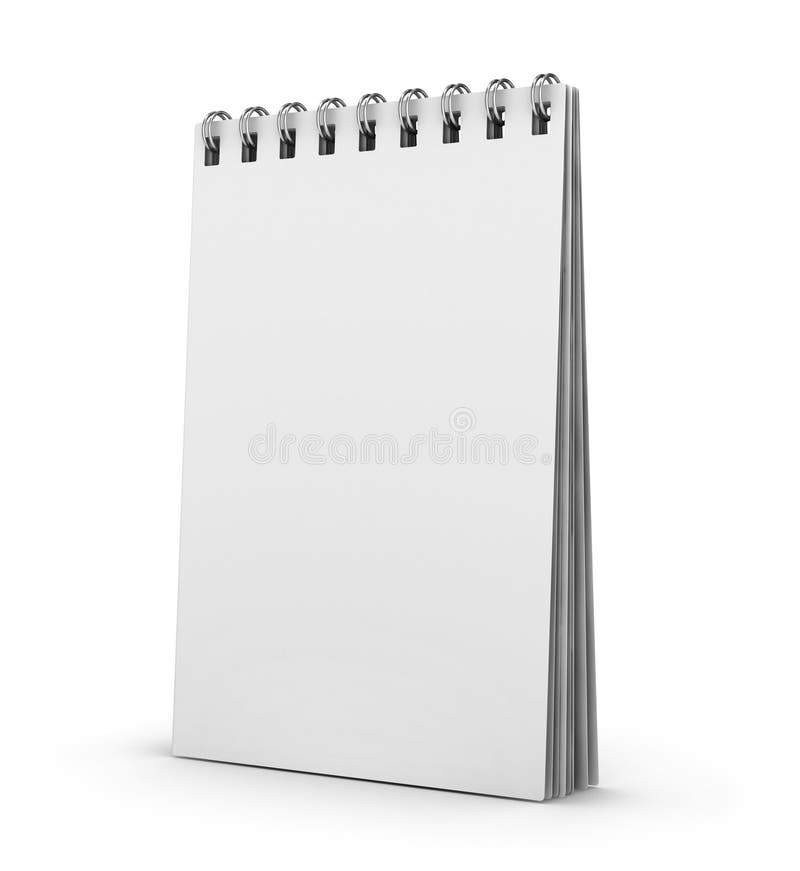 Blank Realistic Spiral Notepad Notebook Stock Illustration ...