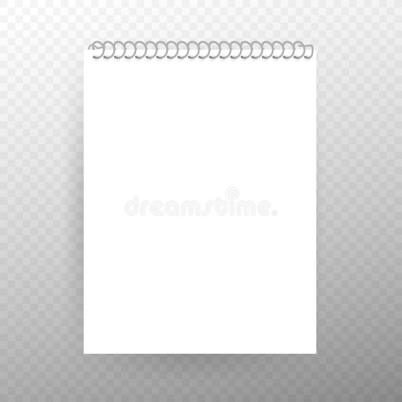 Blank Realistic Spiral Notepad Notebook Isolated on White Vector. Stock ... Blank Realistic Spiral Notepad Notebook Isolated on White Vector. Stock ...