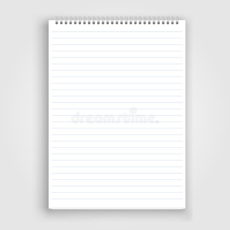 Blank Realistic Spiral Notepad Notebook Stock Vector - Illustration of ... Blank Realistic Spiral Notepad Notebook Stock Vector - Illustration of ...