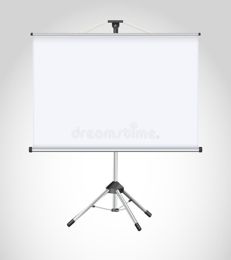 Empty Projection Screen Presentation Board Blank Whiteboard for ...