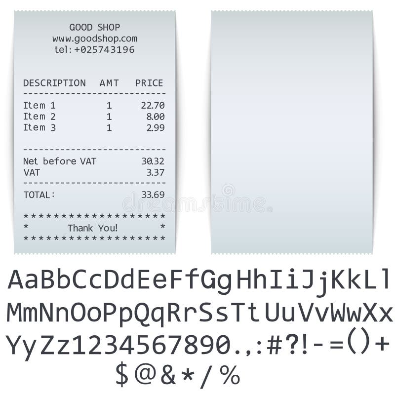 Receipt Paper Set Stock Illustrations – 6,566 Receipt Paper Set Stock ...