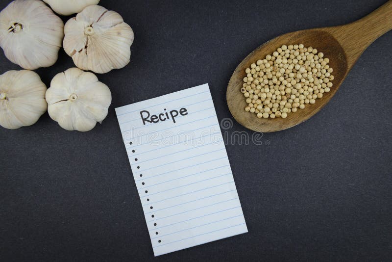 Recipe note card stock image. Image of empty, table, notebook - 52128401