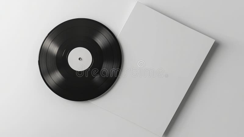 Blank Record Album with Disk on Light Background, White Vinyl Record ...