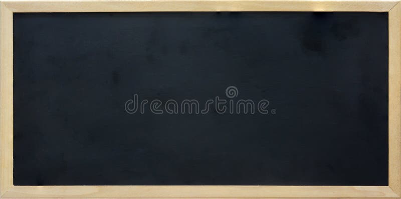 Blank Rectangle Blackboard with Wooden Frame Stock Photo - Image of ...