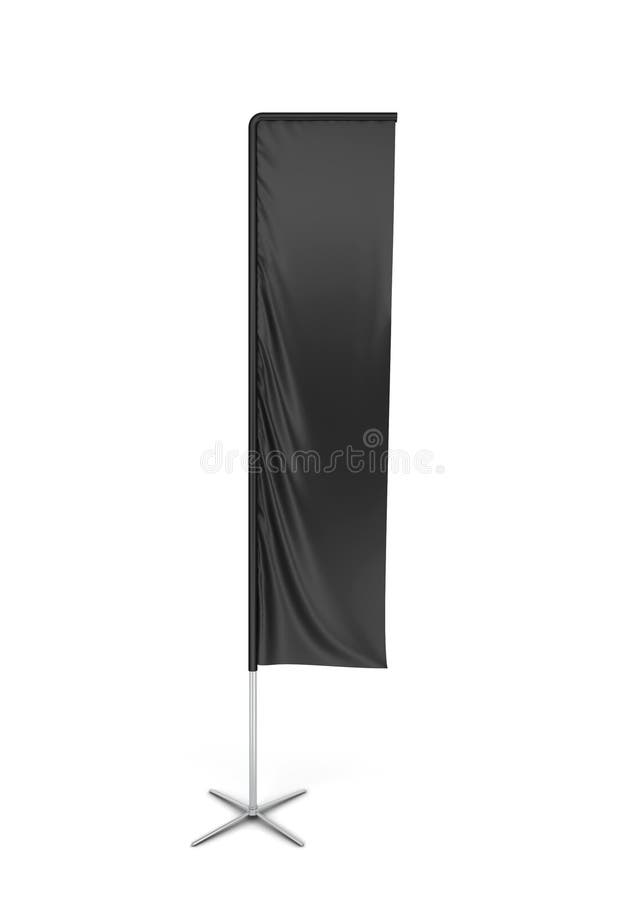 Blank Rectangle Flag Banner Stock Illustration - Illustration of pole ...