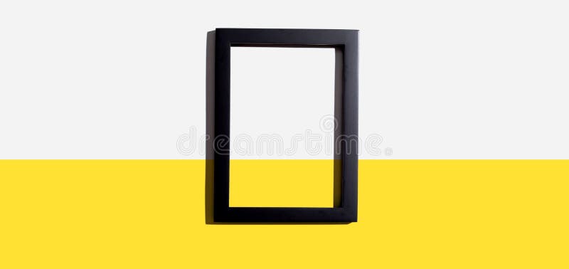 Blank Rectangle Picture Frame Stock Image - Image of design, flatlay ...