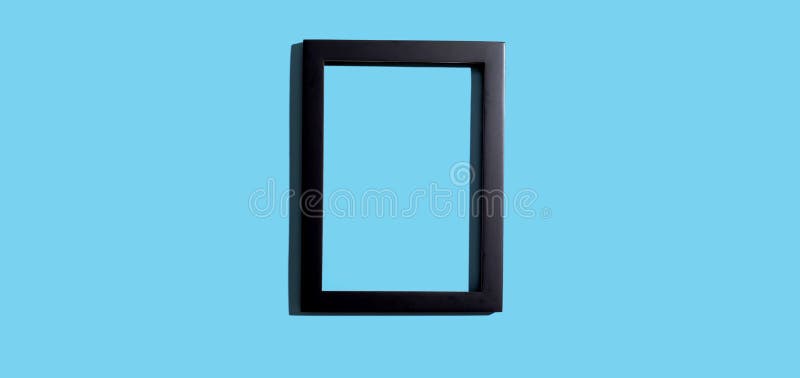 Blank Rectangle Picture Frame Stock Image - Image of space, decor ...