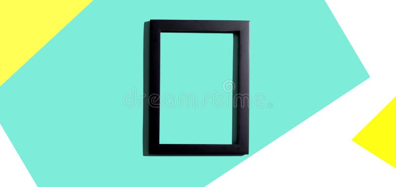 Blank Rectangle Picture Frame Stock Photo - Image of frame, overhead ...