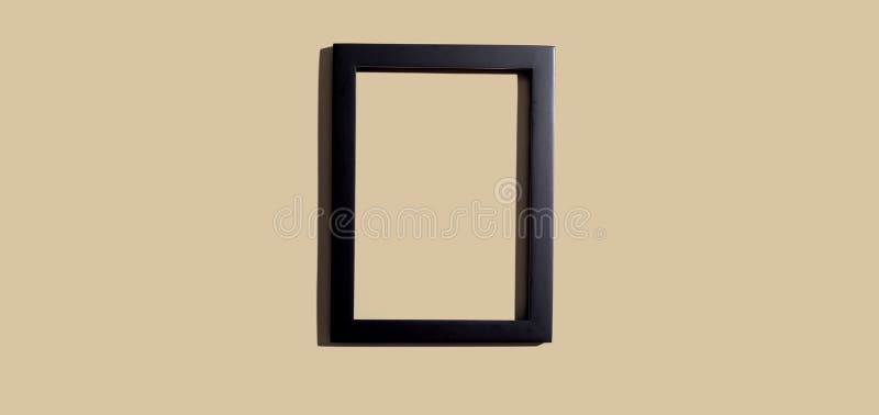 Blank Rectangle Picture Frame Stock Photo - Image of mockup, simple ...
