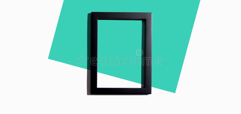 Blank Rectangle Picture Frame Stock Image - Image of gallery, view ...