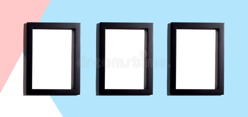 Blank Rectangle Picture Frames Stock Photo - Image of overhead, simple ...