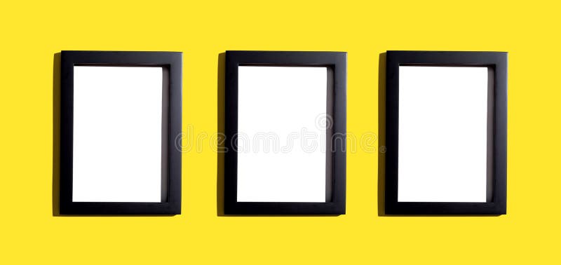 Blank Rectangle Picture Frames Stock Photo - Image of interior, simple ...