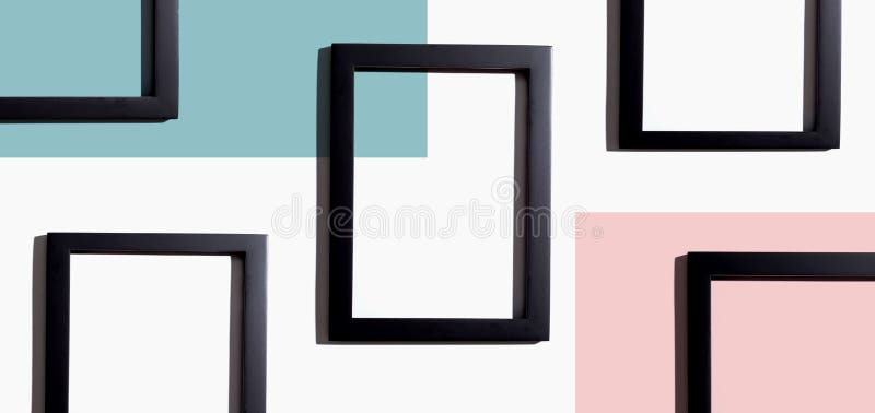 Blank Rectangle Picture Frames Stock Illustration - Illustration of ...