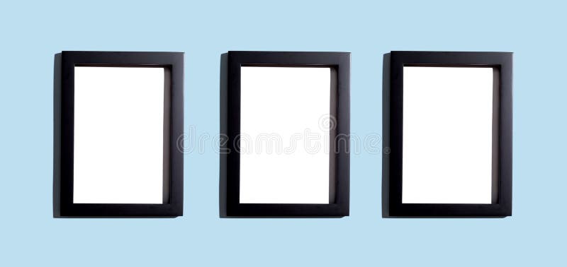 Blank Rectangle Picture Frames Stock Photo - Image of view, concept ...