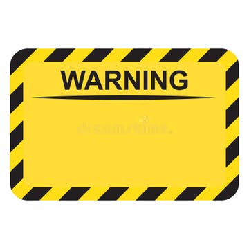 Blank Rectangle Warning Sign Stock Illustration - Illustration of ...