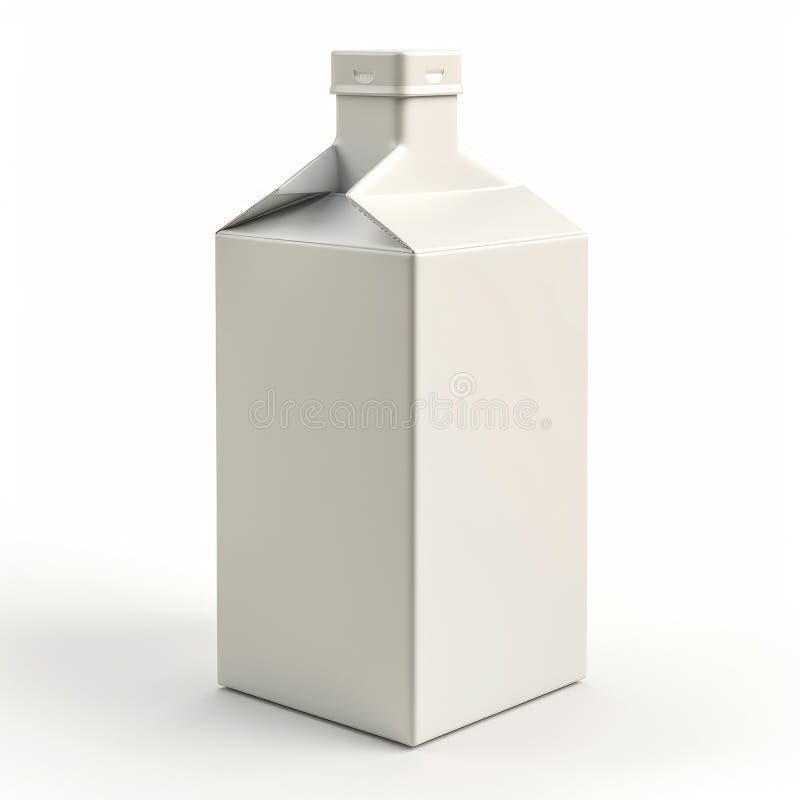 Blank White Carton Packaging Mockup Stock Illustration - Illustration ...