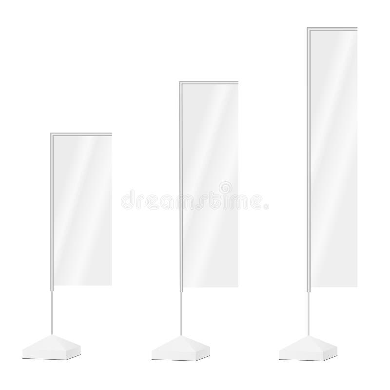Blank rectangular flags stock vector. Illustration of sale - 109843358