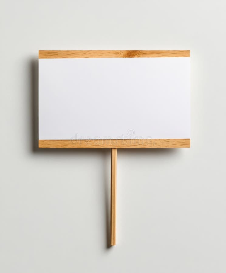 Blank Rectangular Protest Sign on White Background Stock Photo - Image ...
