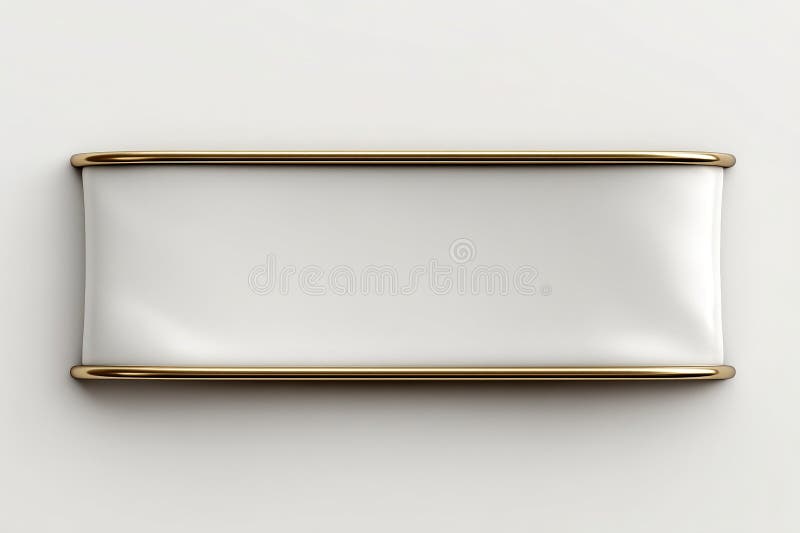 Blank Rectangular Sign with a Sleek Design and Gold Border, Perfect for ...