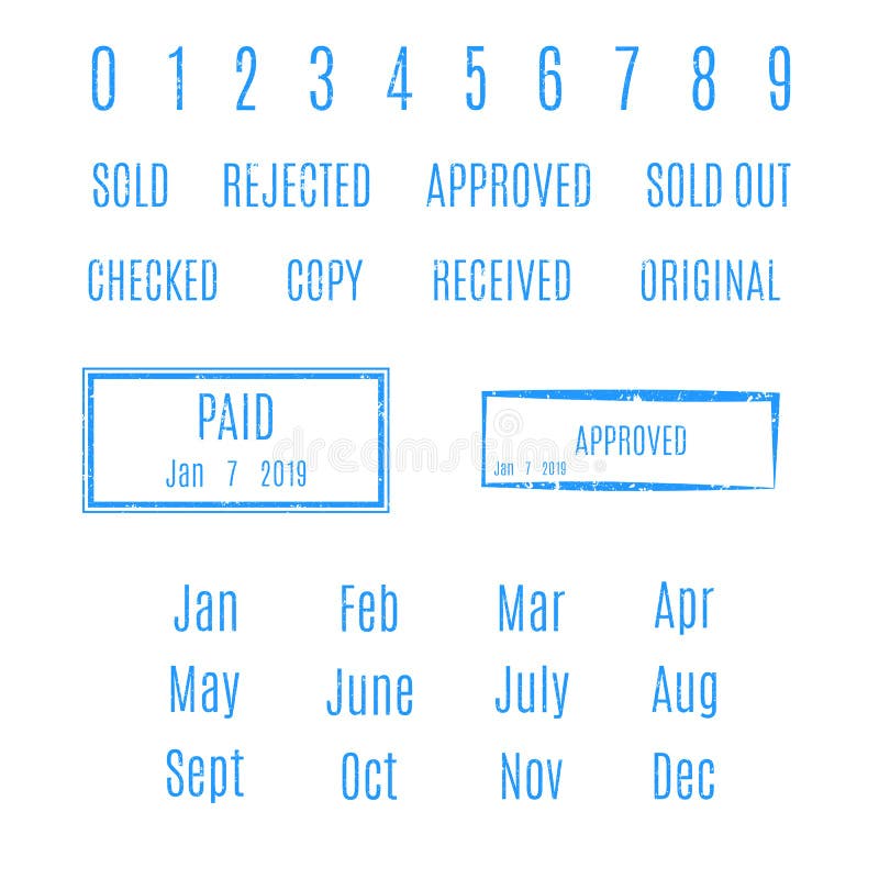 Payment received stamp set stock vector. Illustration of illustration ...